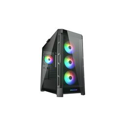 Cougar PC-Gehäuse "DUOFACE PRO RGB, Mid Tower, Schwarz", schwarz, Computergehäuse