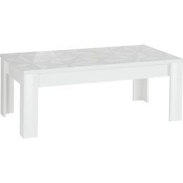 Couchtisch Inosign, weiß, Wohnzimmer, Tische, "Prima 122x65 cm, Wohnzimmertisch mit Winkelfuß", Sofatisch, rechteckig, Tischplattenstärke 22 mm
