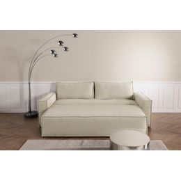 3-Sitzer, B:207cm H:70cm T:110cm, weiß, INNOVATION LIVING , Sofas, "Newilla Schlafsofa", 10cm Pocket Spring Komfort, großer Stauraum, stabile