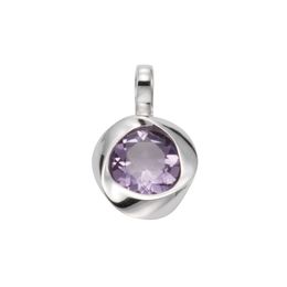 Vivance Damen Kettenanh&auml;nger "925/- Sterling Silber Amethyst", one-size, Silber 925 (Sterlingsilber), 0,9 g, wei&szlig;, Silber 925 (Sterlingsilber),