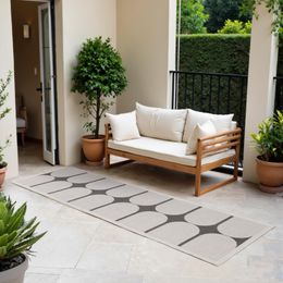 Outdoorteppich Hanse Home, B:80cm H:5mm L:250cm, schwarz, Polypropylen, Teppiche, "Bowen Wendeteppich", L&auml;ufer, In und Outdoor, Flachgewebe,