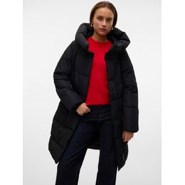 V&eacute;ro Moda VERO MODA Damen Steppmantel "VMLEONIEKATE COAT GA NOOS", schwarz, Gr. S, unifarben, Steppware, Obermaterial: 100% Polyester, M&auml;ntel, mit abnehmbarem