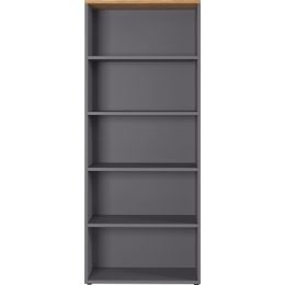 Aktenregal Germania, B:80cm H:197cm T:40cm, grau, Spanplatte, Regale, "GW-Agenda Aktenregal", mit verstellbaren Einlegeb&ouml;den, Breite 45 oder 80 cm,