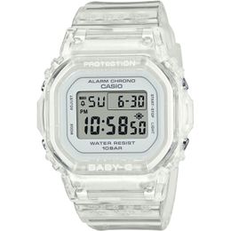 CASIO Baby-G Damen Chronograph, transparent, Armbanduhren, Quarzuhr, Armbanduhr, Damenuhr, automatischer Kalender, digital, Timer