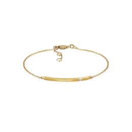 Elli DIAMONDS Damen Armband "Diamanten Weiß Brillantschliff (0.015 ct) 375 Gelbgold", 16cm,mit Diamanten, Gelbgold 375, gold, Gelbgold 375, Armbänder