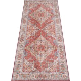 Teppich Hanse Home, B:80cm H:5mm L:200cm, rot, Polyester, Wohnzimmer, Teppiche, "Sylla", Orientalisch, Läufer, Vintage, Wohnzimmer, Schlafzimmer,