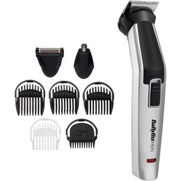 BaByliss Multifunktionstrimmer "MT726E MEN", schwarz, B:15cm H:22cm T:9cm, Haarschneider, 8in1 Titanium Multigrooming Set für Gesicht&Körper