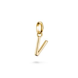 Thomas Sabo Damen Charm Buchstabe "Charm Alphabet/Buchstabe - Connect", V, gold, Silber 925 (recycelt), Charms