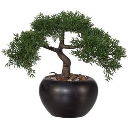 Kunstpflanze Creativ green, H:26cm, grün, Kunststoff, Badezimmer, Kunstpflanzen, "Bonsai"