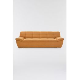 3-Sitzer DOMO collection "Lagoa, moderne Sitzheftung, bequem und komfortabel", gold, B:232cm H:76cm T:96cm, Sofas, frei im Raum stellbar, in gro&szlig;er Farbauswahl
