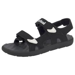 Timberland Kinder Sandale "PERKINS ROW BACKSTRAP SANDAL", Gr. 39, schwarz-weiß, Synthetik, Schuhe, mit Klettverschluß