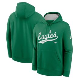 Nike Damen Kapuzenpullover "Nike Hoodie Philadelphia Eagles Nike Club Fleece", gr&uuml;n, Gr. L, 82% Baumwolle, 18% Polyester, Pullover