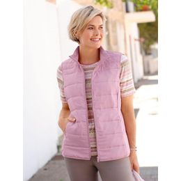 Casual Looks Damen Steppweste, rosa, Gr. 44, unifarben, 100% Polyester, Wattierung:100% Polyester, Westen