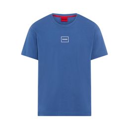 HUGO UNDERWEAR Herren T-Shirt "Laze T-Shirt", Gr. L, blau, Jersey, Obermaterial: 95% Baumwolle, 5% Elasthan, Shirts, mit Rundhalsausschnitt