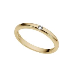 Firetti Damen Diamantring "Schmuck Geschenk Gold 333 Damenring Verlobungsring Goldring Solitär", 18, 0,04 P2 = erkennbare Einschlüsse, Diamanten