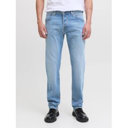 Jack & Jones JACK & JONES Herren Comfort-fit-Jeans "JJIMIKE JJFOX CB 08", blau, Gr. 33, Denim/Jeans, Obermaterial: 98% Baumwolle, 2% Elasthan, Jeans