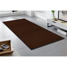 Fu&szlig;matte, B:75cm H:7mm L:120cm, braun, wash+dry by Kleen-Tex, Kunstfaser, Au&szlig;enbereich, Teppiche, "Trend Uni, Schmutzfangmatte, waschbar",