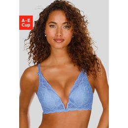 Vivance Damen Schalen-BH "Mirabella", Gr. 80, blau, Microtouch, Obermaterial: 69% Polyamid, 21% Polyester, 10% Elasthan, BHs, mit extra tiefem
