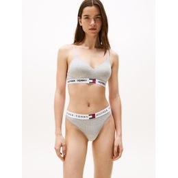 Damen Tanga "CLASSIC THONG", Tommy Hilfiger Underwear, Gr. S, grau, Jersey, Obermaterial: 90% Baumwolle, 10% Elasthan, kontrastfarbene Details,