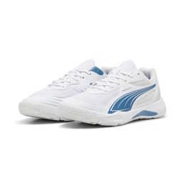 Puma Herren Hallenschuh "SOLARFLASH III", Gr. 37, wei&szlig;, Textil, Schuhe
