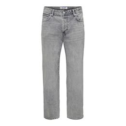 Only & Sons ONLY & SONS Herren Loose-fit-Jeans "ONSFADE LOOSE WB 6778 A14 DNM NOOS", blau, Gr. 29, Abriebeffekte, Denim/Jeans, Obermaterial: 100% Baumwolle, Jeans