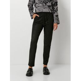 Schlupfhose Toni "Sue Modern Chic", Damen, Gr. 40, N-Gr, schwarz, Web, Obermaterial: 74% Polyester, 22% Viskose, 4% Elasthan, gemustert, regular fit kn&ouml;chellang, Hosen Schlupfhose, Sommerhose mit feinem Muster