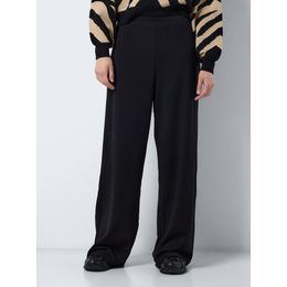Noisy may Damen Anzughose "NMBOB HW ELASTIC WIDE PANT JRS NOOS", schwarz, Gr. S, unifarben, Web, Obermaterial: 95% Polyester, 5% Elasthan, Hosen