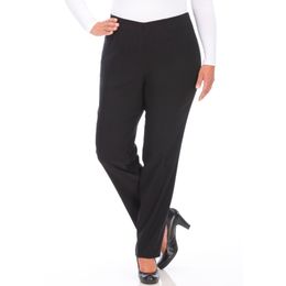 Schlupfhose KjBRAND "SUSIE Bengaline", Damen, Gr. 48, N-Gr, schwarz, Web, Obermaterial: 80% Viskose, 17% Polyamid, 3% Elasthan, gerade lang, Hosen Schlupfhose, Sommerhose mit Schlupfbund