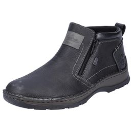 Rieker Herren Winterstiefelette, Gr. 45, schwarz, Leder, Lederimitat, Schuhe, mit beidseitigen Reißverschlüssen