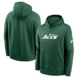 Nike Damen Kapuzenpullover "Nike Hoodie New York Jets Nike Club Fleece", grün, Gr. XL, 72% Baumwolle; 8% BCI-Baumwolle; 20% Polyester, Pullover