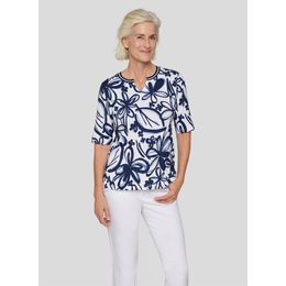 Rabe Damen Print-Shirt "T-Shirt", blau, Gr. 42, 92%Viskose 8%Elastan, Shirts