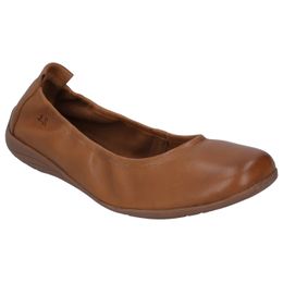 Josef Seibel Damen Ballerina "Fenja 01", Gr. 45, braun, Leder, Schuhe, Flache Schuhe, Bequemschuh, Slipper zum Schlupfen