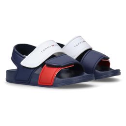 Tommy Hilfiger Kinder Badesandale, Gr. 23, bunt, Synthetik, Schuhe, Badeschuh, Wassersandale, Sommerschuh mit Klettverschluss