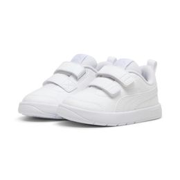 Puma Kinder Sneaker "Courtflex V3 Sneakers Klein Kinder", Gr. 26, weiß, Obermaterial: Textil, Synthetik; Futter: Textil; Innensohle: Textil;