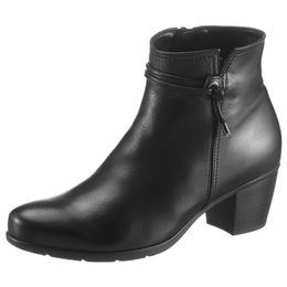 Gabor Damen Stiefelette, Gr. 43, schwarz, Kalbsleder, unifarben, Schuhe, Trichterabsatz, Ankleboots mit Hovercraft Luftkammer-Laufsohle