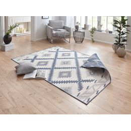 Teppich Hanse Home, B:120cm H:5mm L:170cm, blau, Kunstfaser, Wohnzimmer, Teppiche, "Malibu Wendeteppich", In-& Outdoor, Wetterfest, Balkon, L&auml;ufer,