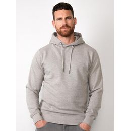 Herren Kapuzensweatshirt, grau, Basic, Gr. M, PETROL INDUSTRIES, meliert, Obermaterial: 60% Baumwolle, 40% Polyester, Sweatshirts, mit Markenlabel