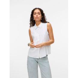 Véro Moda VERO MODA Damen Hemdbluse "VMNORA SL SHIRT WVN GA NOOS", weiß, Gr. M, unifarben, Web, Obermaterial: 53% Polyester, 47% Viskose, Blusen