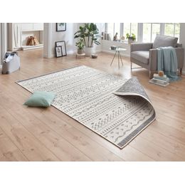 Teppich Hanse Home, B:80cm H:5mm L:150cm, grau, Kunstfaser, Wohnzimmer, Teppiche, "Kuba Wendeteppich", In-& Outdoor, Wetterfest, Balkon, L&auml;ufer,