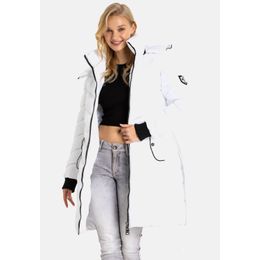 Cipo & Baxx CIPO & BAXX Damen Winterjacke "Jacken", wei&szlig;, Gr. XL, unifarben, 100% Polyester, Jacken, mit abnehmbarer Kapuze, WM135