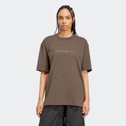 Damen T-Shirt "ESS LIN TEE OS", grün, Gr. M, adidas originals, Obermaterial: 93% Baumwolle, 7% Elasthan, Shirts, Oversize-Passform, lässiger Style