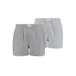 Levi's LEVI'S Herren Boxer, Gr. S, grau, Webqualit&auml;t, Obermaterial: 100% Baumwolle, Leinenoptik, Unterhosen, mit Logo-Bund