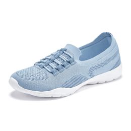 Lascana Damen Sneaker "Slipper, Halbschuh, leichtes Meshmaterial", Gr. 38, blau, Obermaterial: 100% Textilmaterial. Decksohle: 100% Textilmaterial.