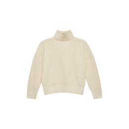 s.Oliver JUNIOR M&auml;dchen Strickpullover, beige, Gr. 146, unifarben, Strick, Obermaterial: 100% Polyester, Pullover, mit Stehkragen