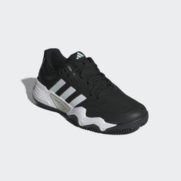 Herren Tennisschuh "SOLEMATCH CONTROL 2 CLAY", adidas Performance, Gr. 46, schwarz, Synthetik, Textil, Schuhe, f&uuml;r Sandpl&auml;tze