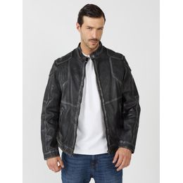 JCC Herren Lederjacke "Marx-B", schwarz, Gr. S, Obermaterial: 100% Lammleder; Futter: 100% Baumwolle, Jacken