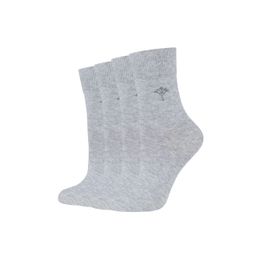 JOOP! Socken JOOP "Socken 4er Pack", Damen, Gr. 35-38, fog melange, 88% Baumwolle, 9% Polyamid, 3% Elasthan, meliert, Socken Socken
