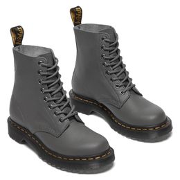 Dr. Martens Damen Schnürboots, Gr. 40, grau, Leder, Schuhe, Stiefelette, Freizeitschuh mit Schnürung