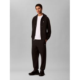 Herren Sweathose "EU 350TERRY MONOGRAM JOGGER", schwarz, Gr. M, Calvin Klein Jeans, unifarben, Sweatware, Obermaterial: 100% Baumwolle, Hosen,