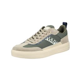 Napapijri Herren Sneaker "Napapijri Sneaker Leder/Textil", Gr. 41, grün, Leder, Textil, Schuhe